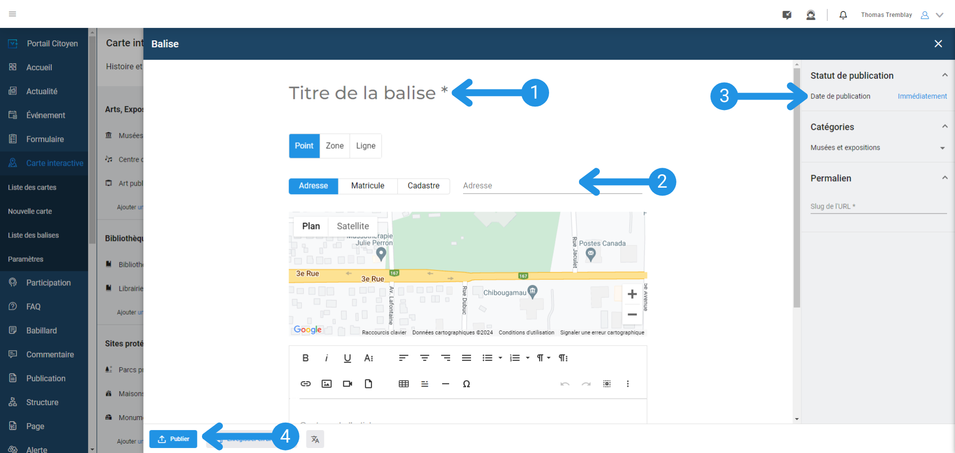 Créer une carte interactive - Modellium