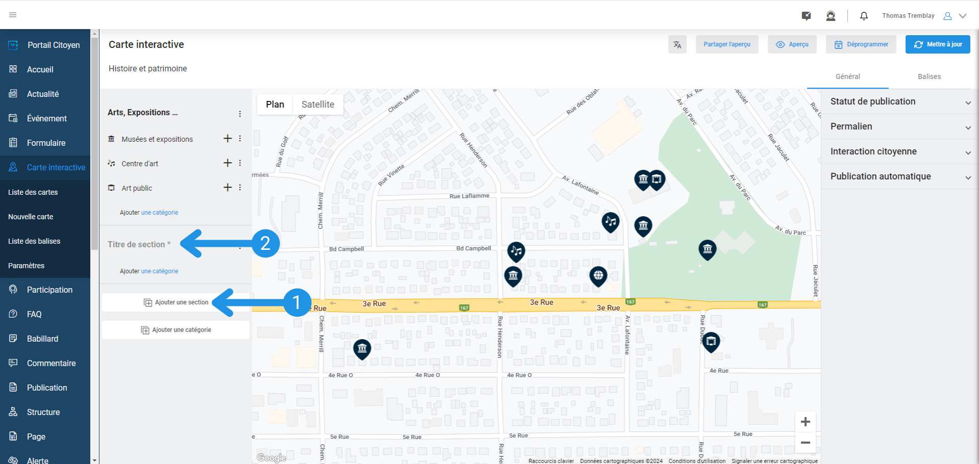 Créer une carte interactive - Modellium